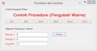 Contoh Penggunaan Procedure dan Function pada Visual Basic - Computer Toon