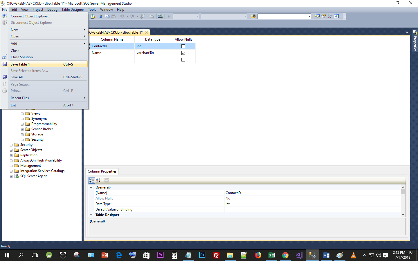 Insert data into a database table using ASP.Net, C# and Microsoft SQL ...