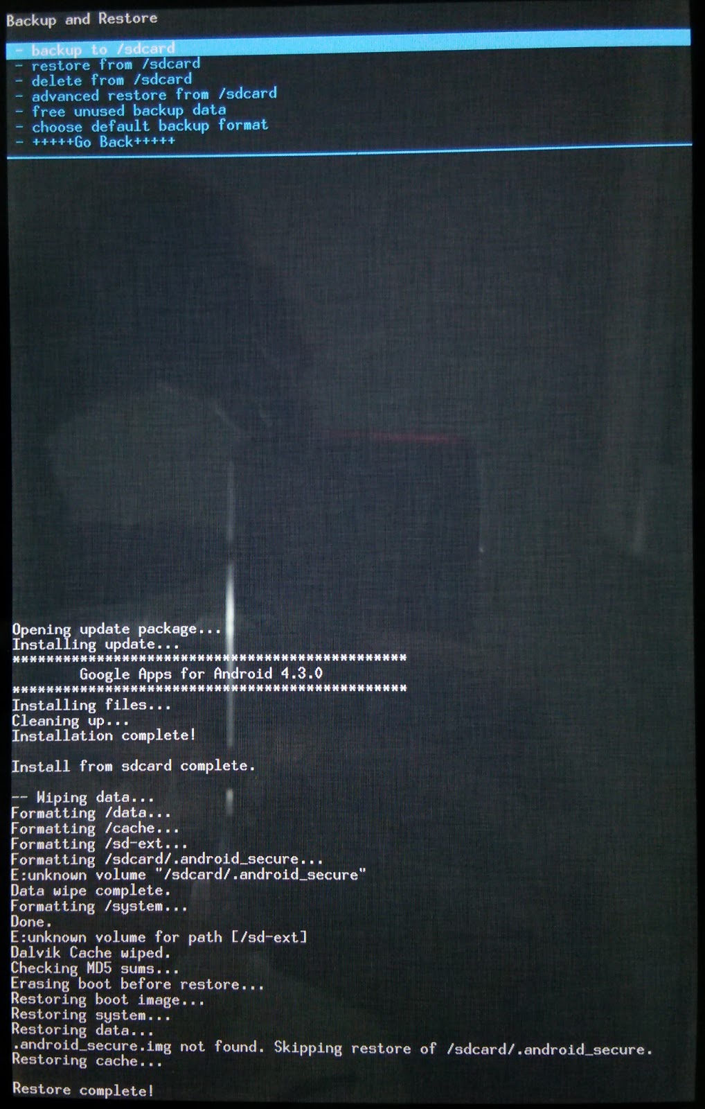 【CWM】Clockworkmod(クロックワークモッド：CWM)の起動と操作・使用 | AndMem