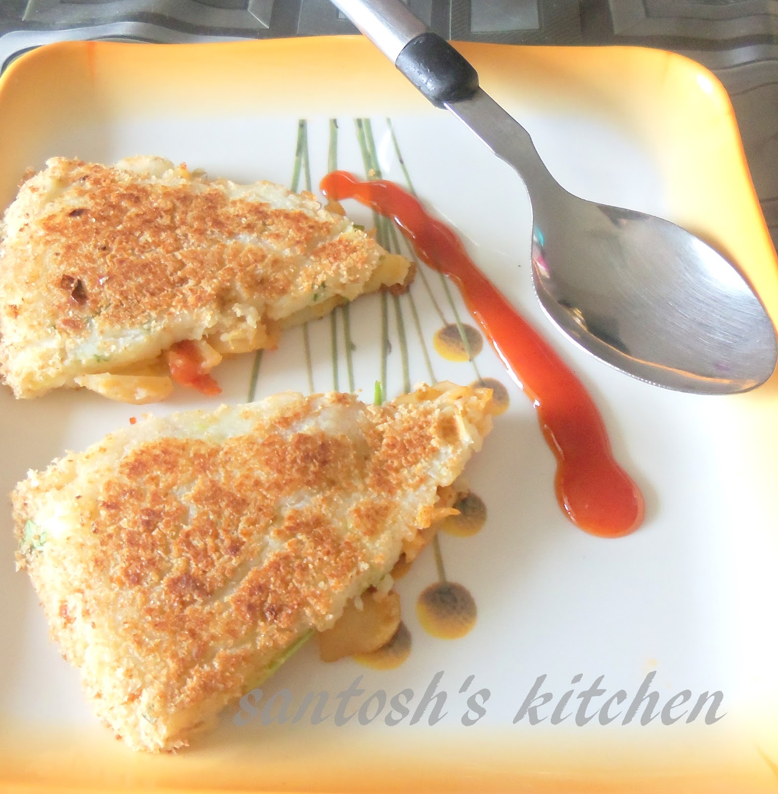 @: PASTA STUFFED POTATO TRIANGLES