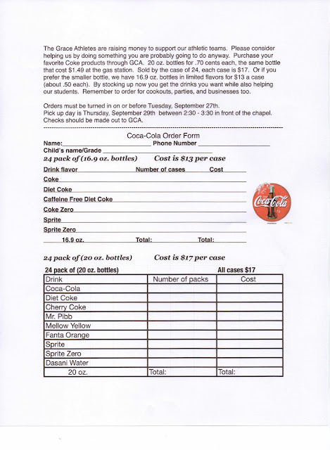 Grace Christian Academy: Coca-Cola Fundraiser