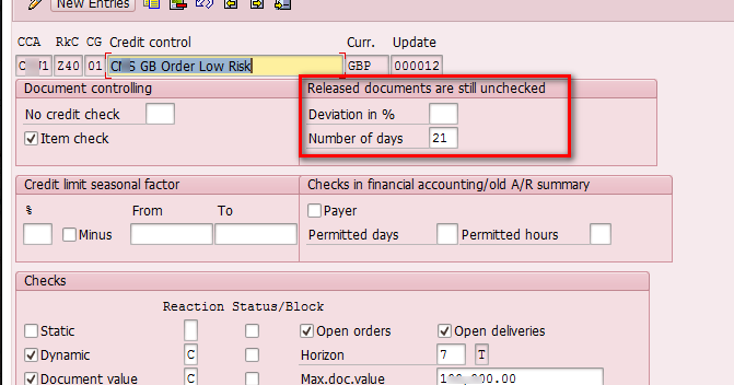 SAPist - My SAP experiments: Credit block on Released documents - OVA8