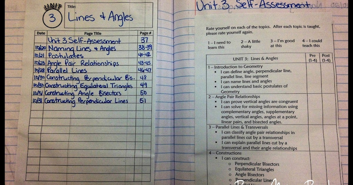 Busy Miss Beebe: 2014-2015 Geometry INB Unit 3 (Lines & Angles)