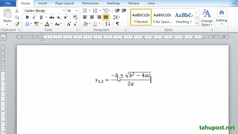 Dasar - Dasar Cara Menulis Rumus di Microsoft Word - TahuPost