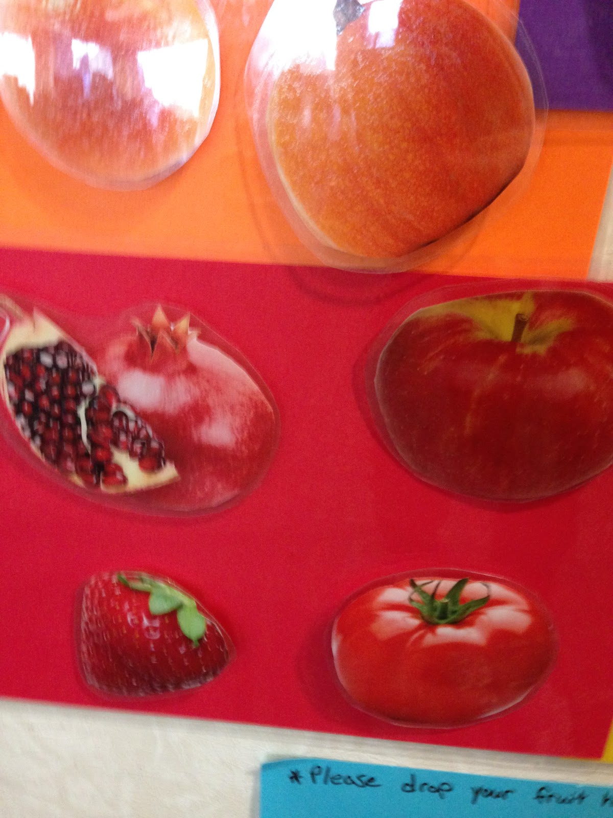 Reading With Red: Early Literacy Center – Fruit & Veggie Color Matching