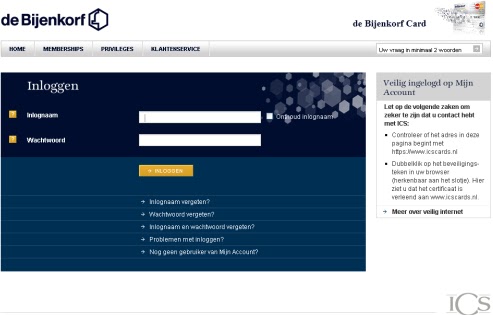 Bijenkorf Kaart Inloggen | Kaart