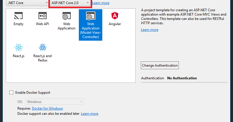 angular project example in visual studio