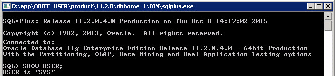 Discover BI: [Solved] Forgot SYSDBA credentials for Oracle 11g