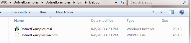 Creating first installer package (msi file)