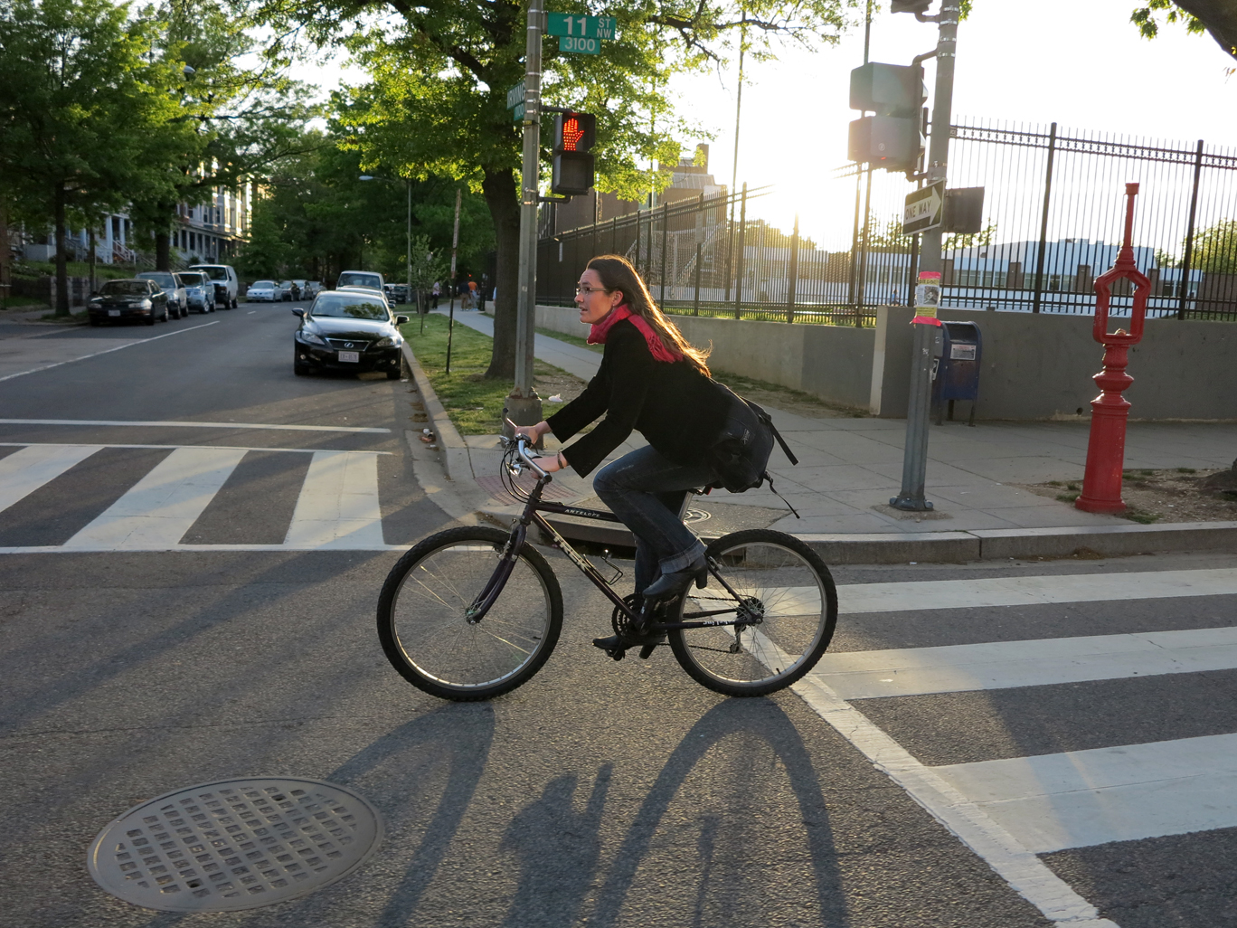 chasing a bicycle to get the last shot as I chase the rapidly dropping ...