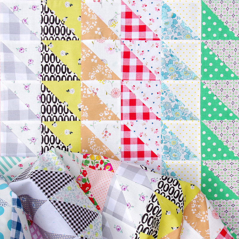 Red Pepper Quilts: Half Square Triangles Galore ~ A Quilt in Progress