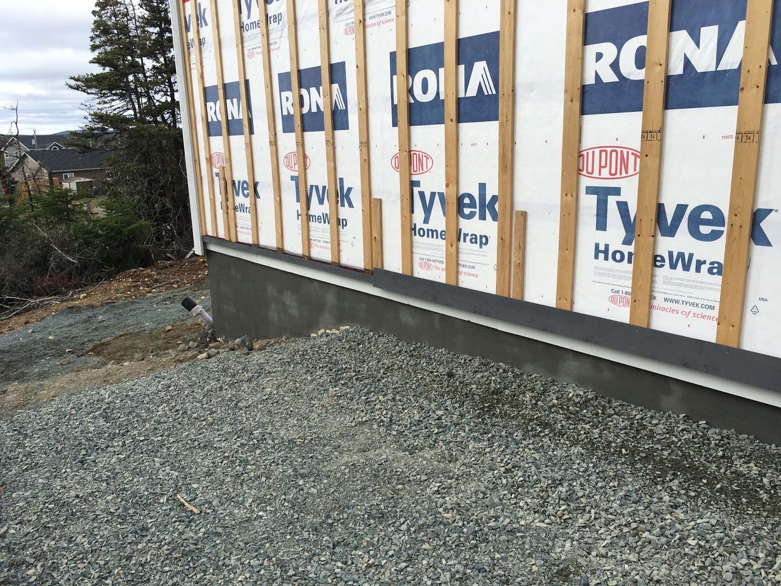 Air Barriers, Wiring Chases, and Protection for a Foam Foundation