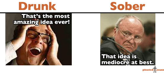 Not Safe For Work: Sober vs. Drunk