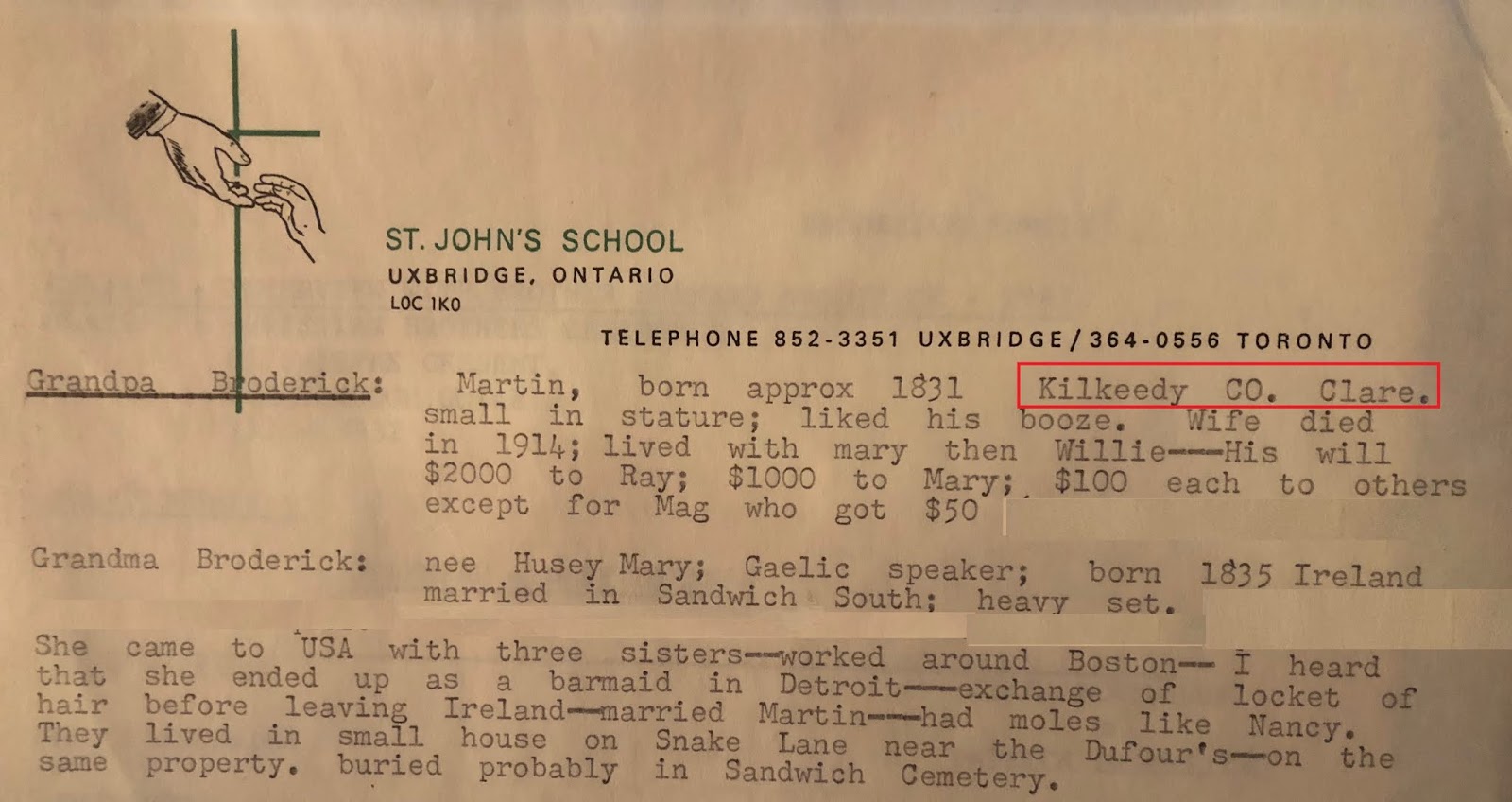 My Moynahan Genealogy Blog: Finding Our Broderick Ancestors in Co ...