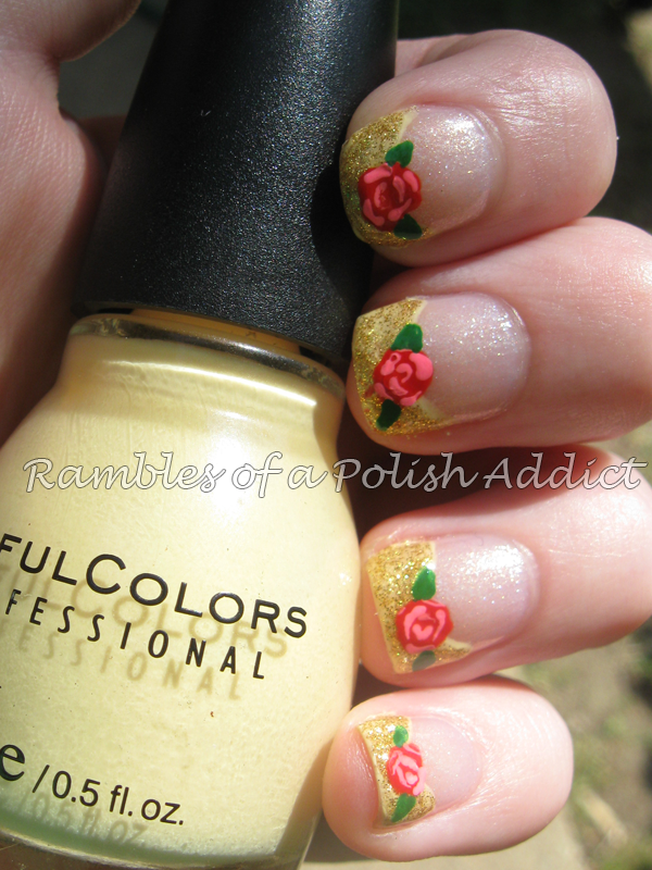 Disney nail art challenge day 15: Princess Belle | Rambles of a Polish ...