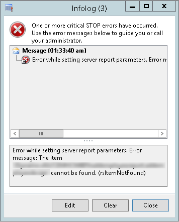 Dynamics AX&D365 Technical blog: Error while setting server report ...