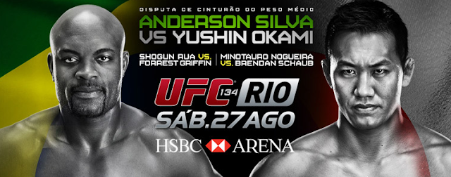 É isso aí...: UFC 134 RIO - Card Oficial das Lutas e Ingressos