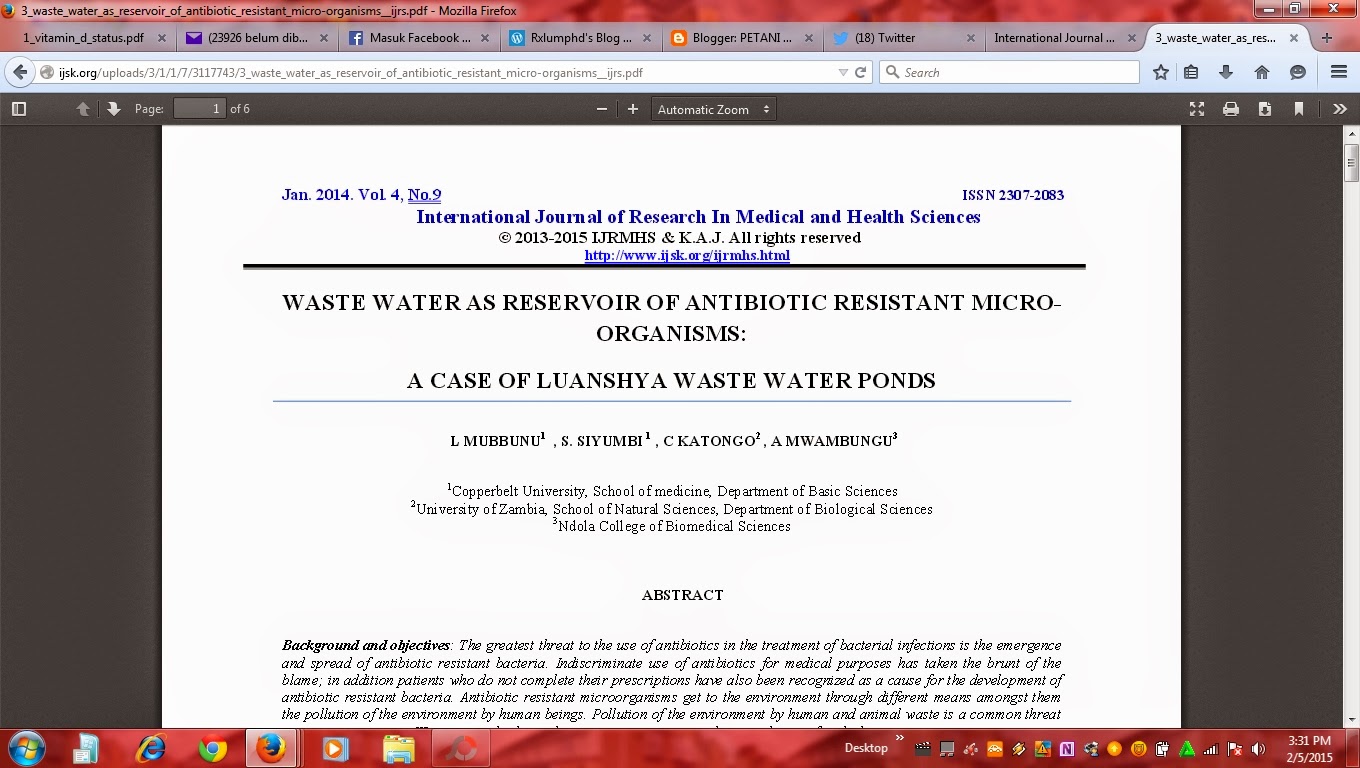 PETANI KIMIA: SERIAL PETANI KIMIA: International Journal has order