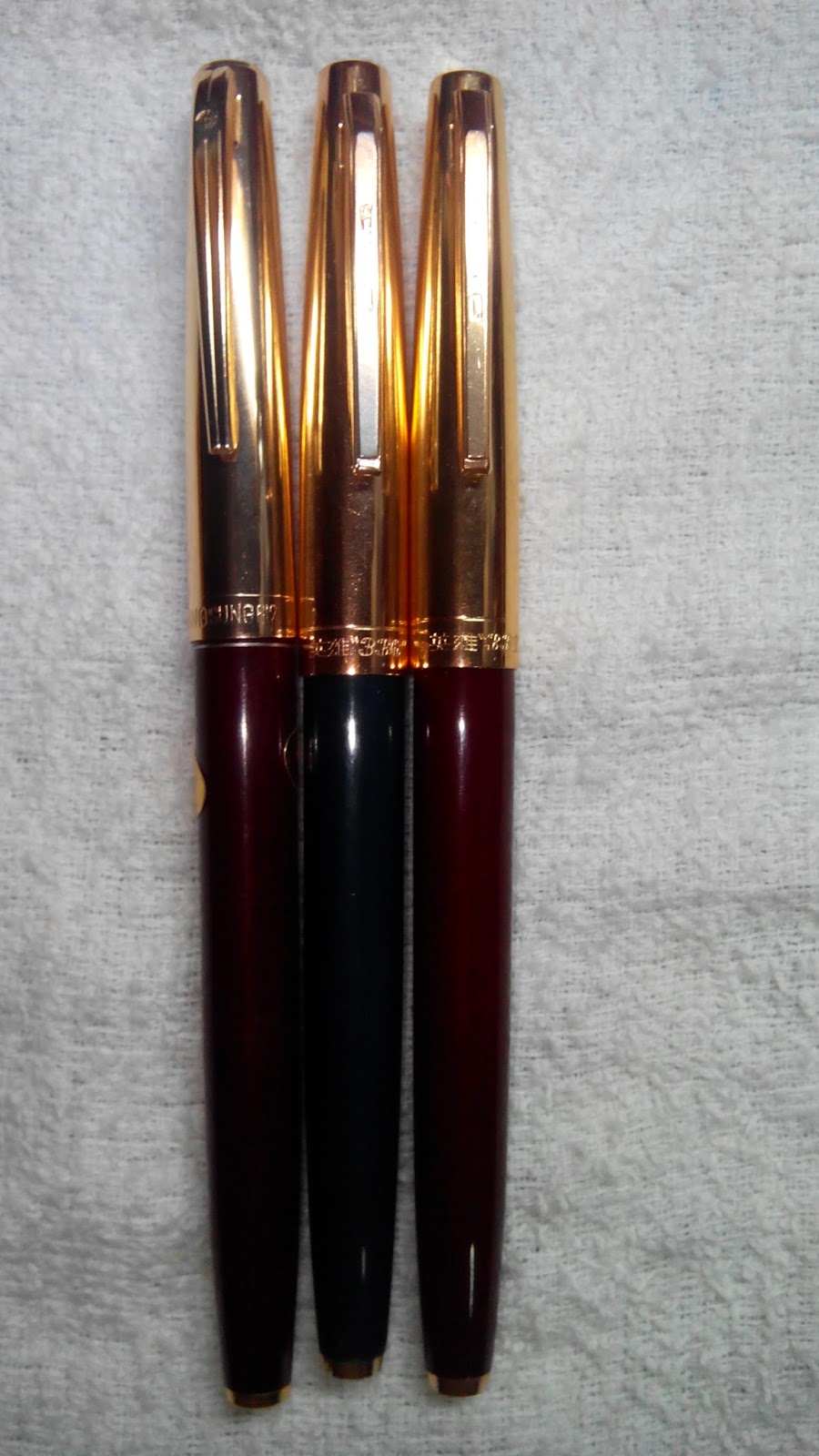 Pen Vault and Ink Cellar.: comparison : wing sung 612, hero 336, hero 331