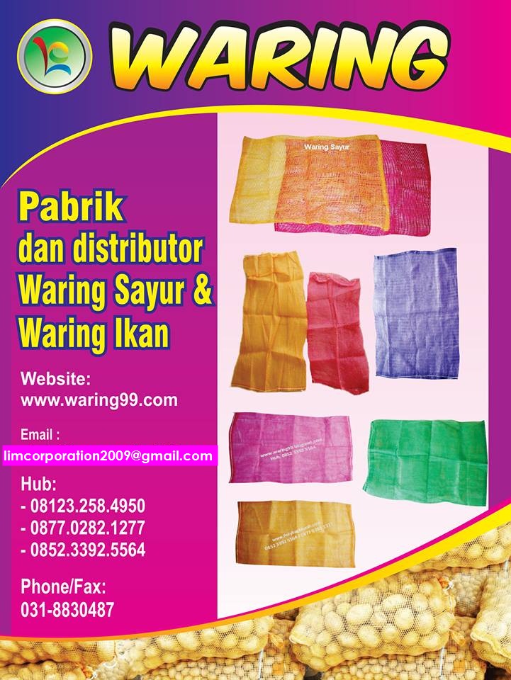 Jual Waring Sayur / Buah Warna Merah, Kuning, Dan Hijau Harga Murah ...