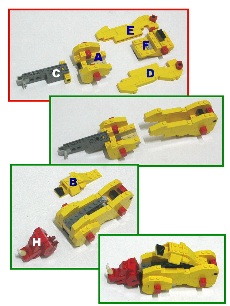Alanyuppie's LEGO Transformers: LEGO Predaking Instructions Part 1 ...