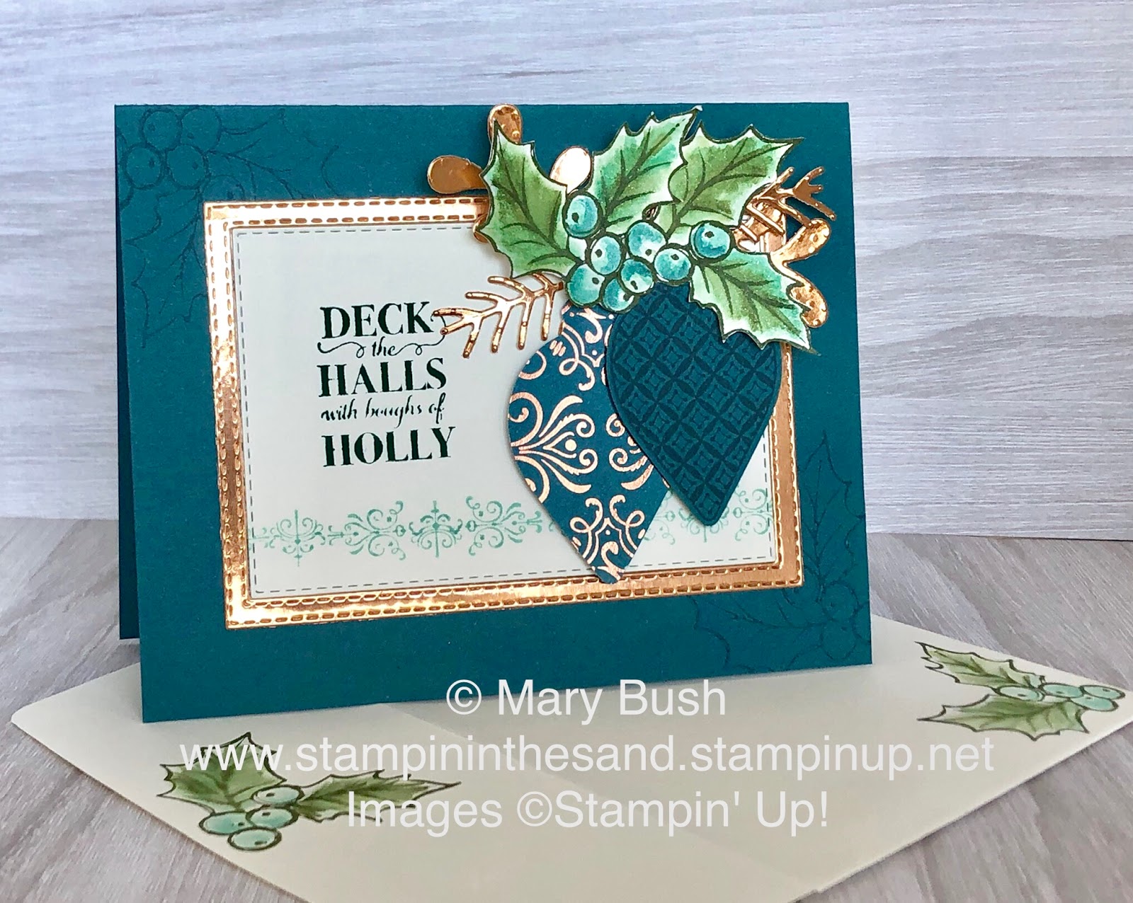 Stampin' in the Sand: Card: Beautiful Brightly Gleaming Christmas Card