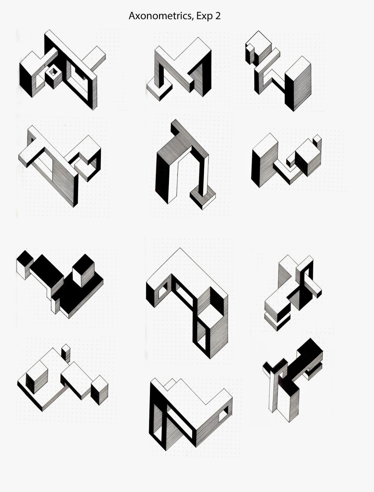 max: Axonometric, the Fusion of Rectangular Prisms