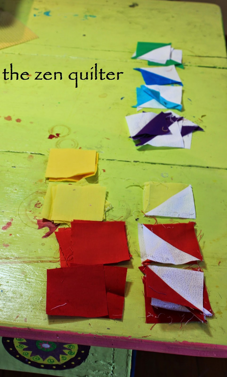 The Zen Quilter: Twisted Ribbon Rainbow Tuturial Part 2