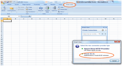 obiee by Satish & Sujitha: SMART VIEW in Excel with OBIEE 11g