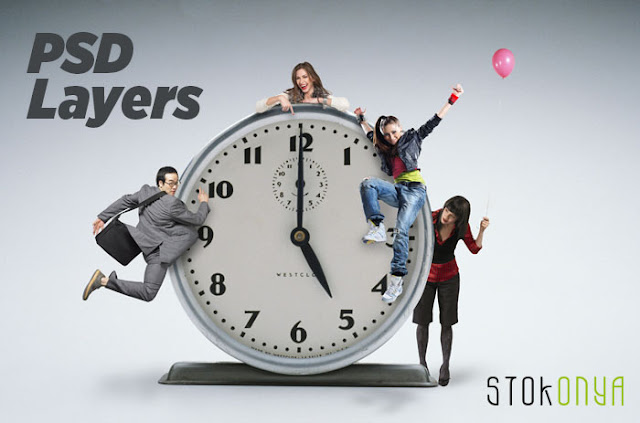 Time PSD layers - Photoshop Manipulation