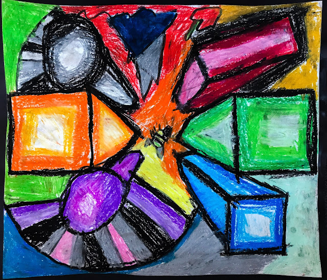 Paintbrush Rocket: 5th Grade - One Point Perspective Abstracts inspired ...