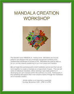 Mandala/Art/Meditation: MANDALA WORKSHOP