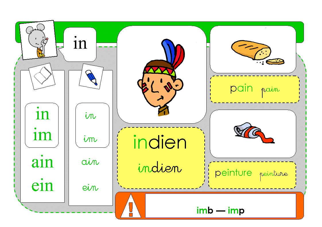 En classe avec Ludo: affiche son : in