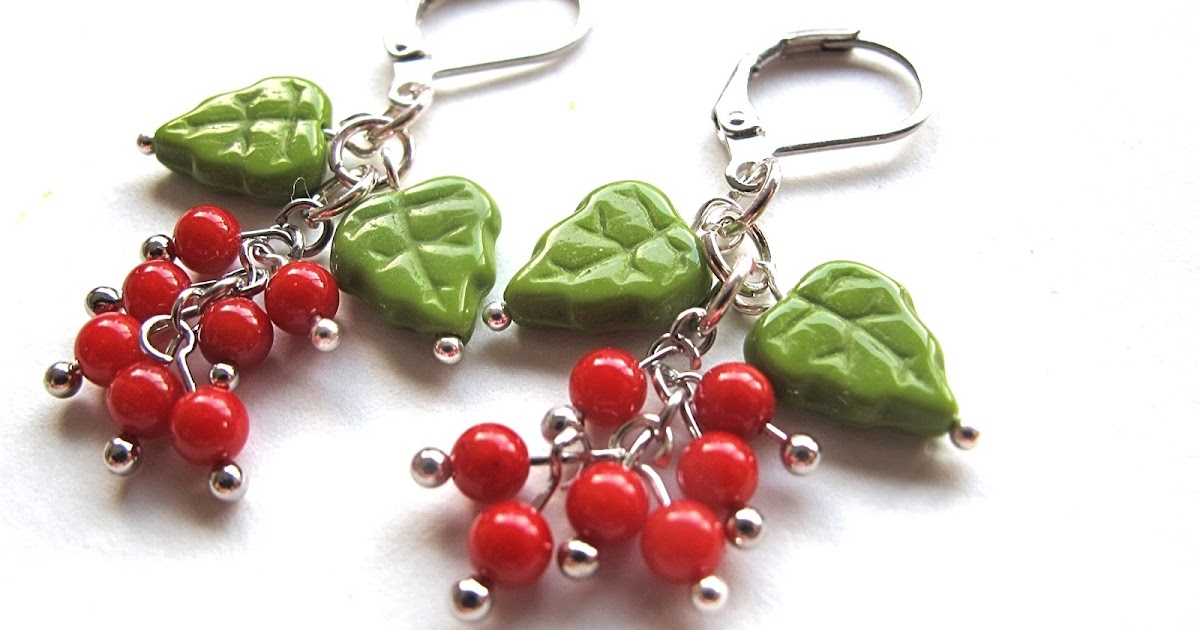 Moois van ' M(i)e': DIY oorbellen: rode-besjes-bellen