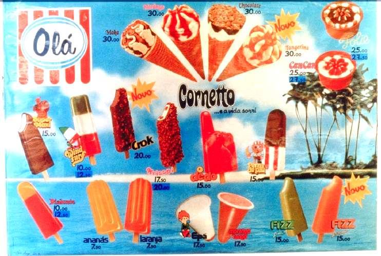 Catalogo dos Gelados Olá 1982 | Memórias de infância, Cartazes retro ...