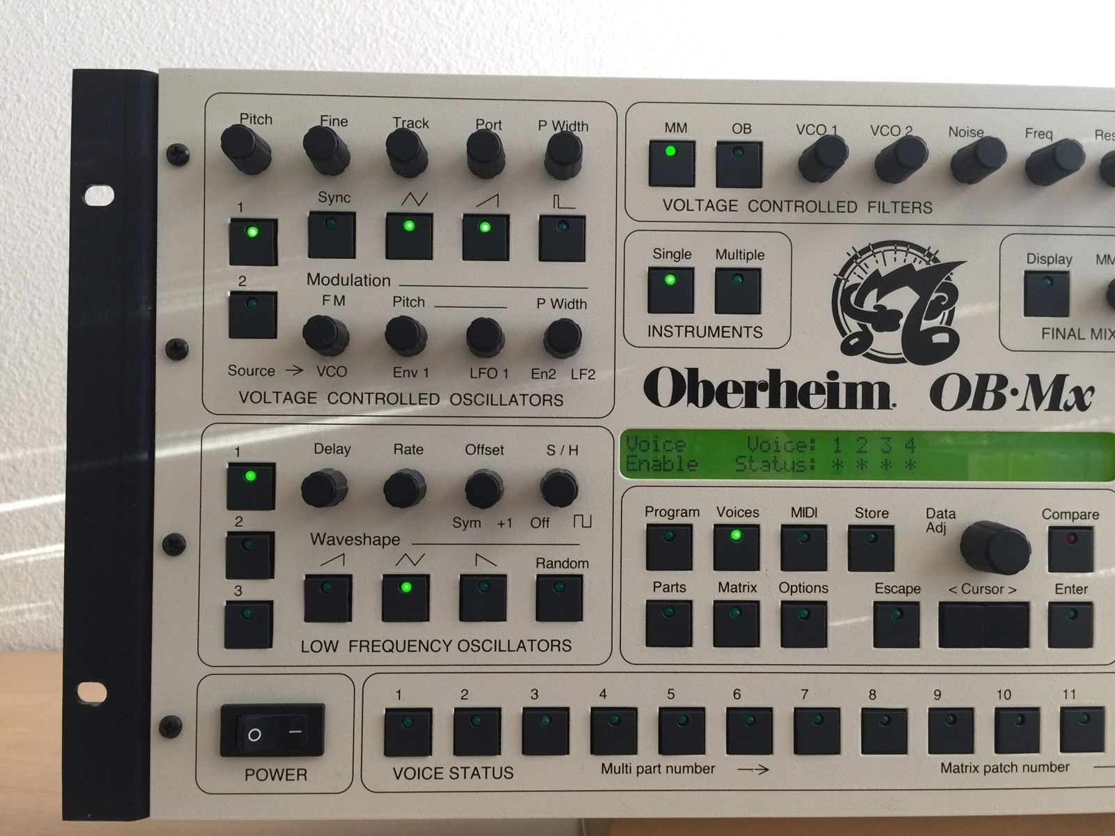 MATRIXSYNTH: Vintage Oberheim OB-MX 4-Voice Analog Rack Synthesizer SN ...