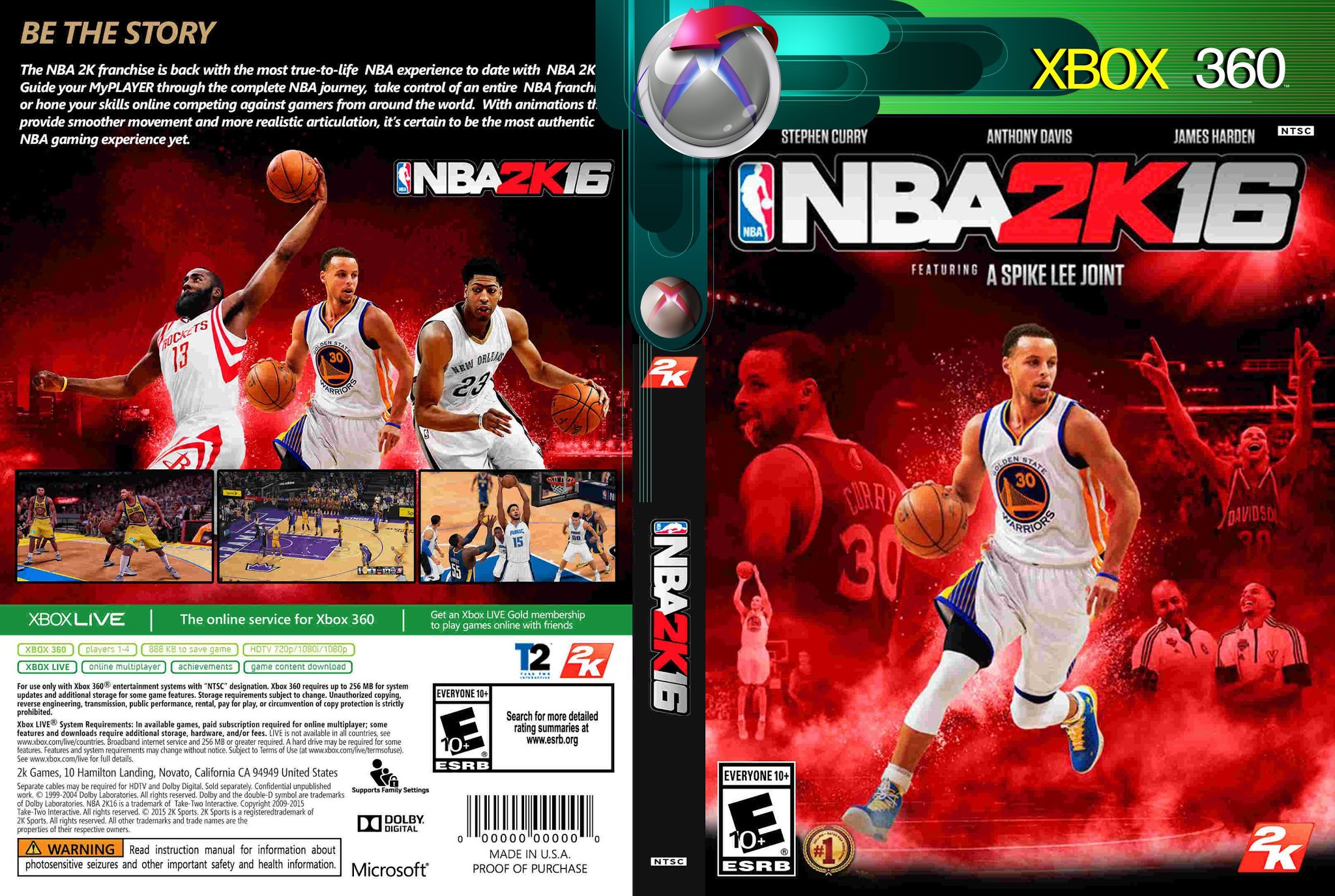 NBA 2K16 - Xbox 360 | Ultra Capas