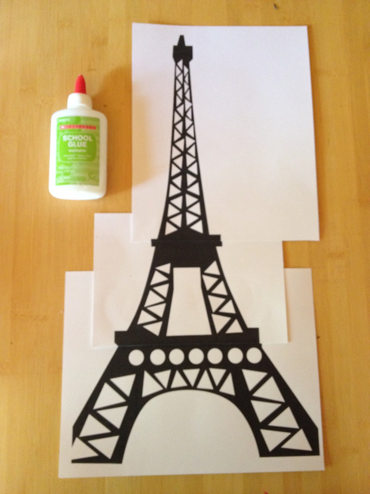 Liddy B. and me: Eiffel Tower Paper Project