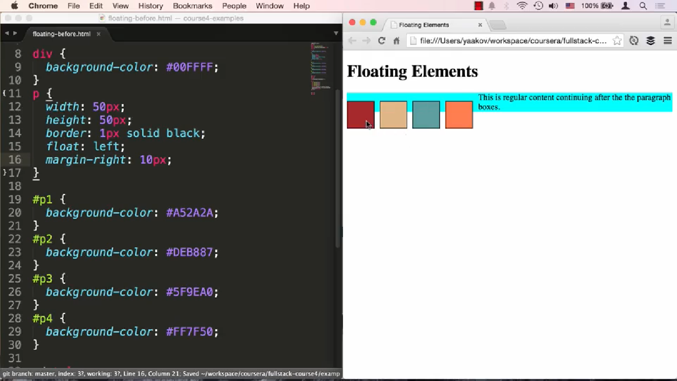 Positioning Elements by Floating | HTML - CSS - And Javascript for Web Developers
