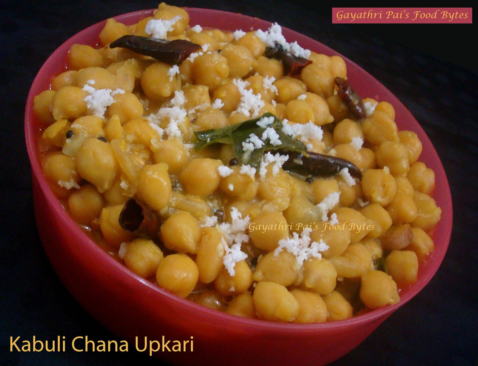 Gayathri Pai's Food Bytes: White Chane Upkari / Chick peas bhaji.