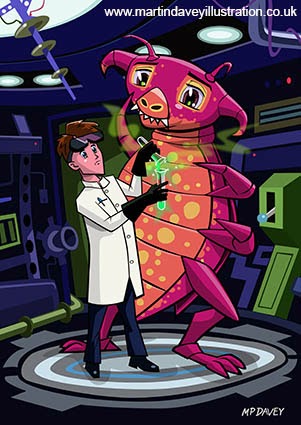 Martin Davey Illustration and Fine Art: Manga professor with nice Pink ...