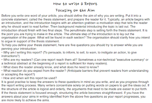 Mr Kelly's Cambridge Proficiency Blog: How to Write a CPE Report