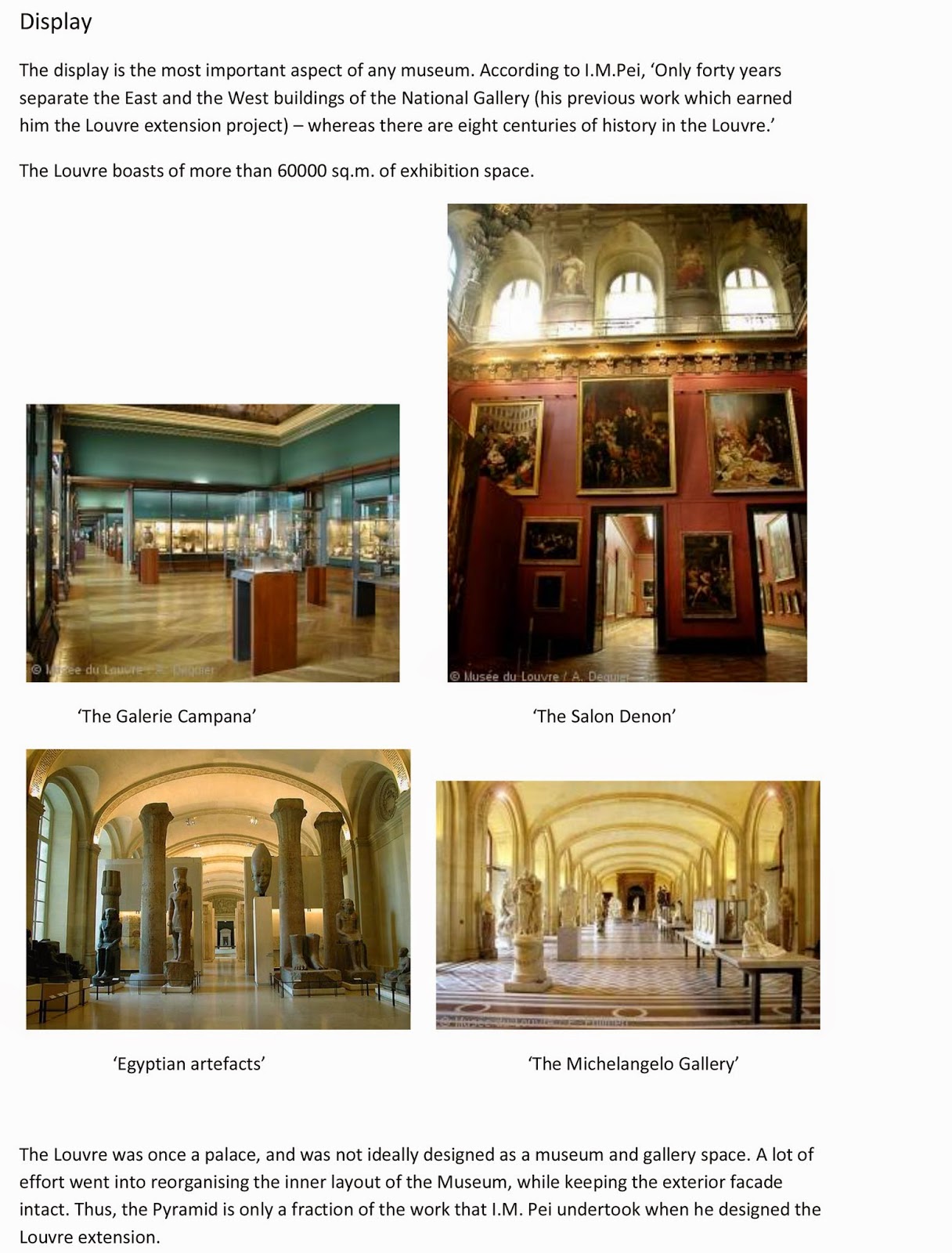 Case Studies on Museums: LOUVRE EXTENSION - I. M. Pei - 342,358