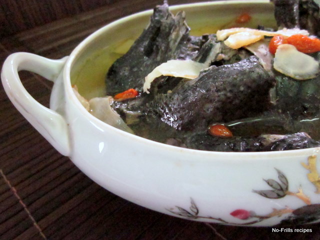 Double boiled Black chicken soup