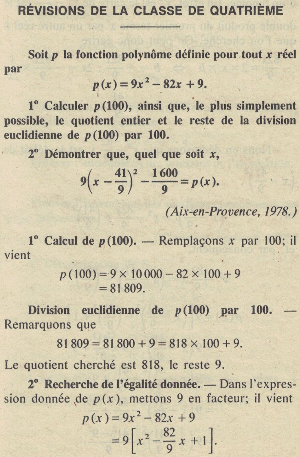 Morisson&Philippe: Vintage→Brevet d'étude du premier cycle : révision, extrait d'un sujet de ...