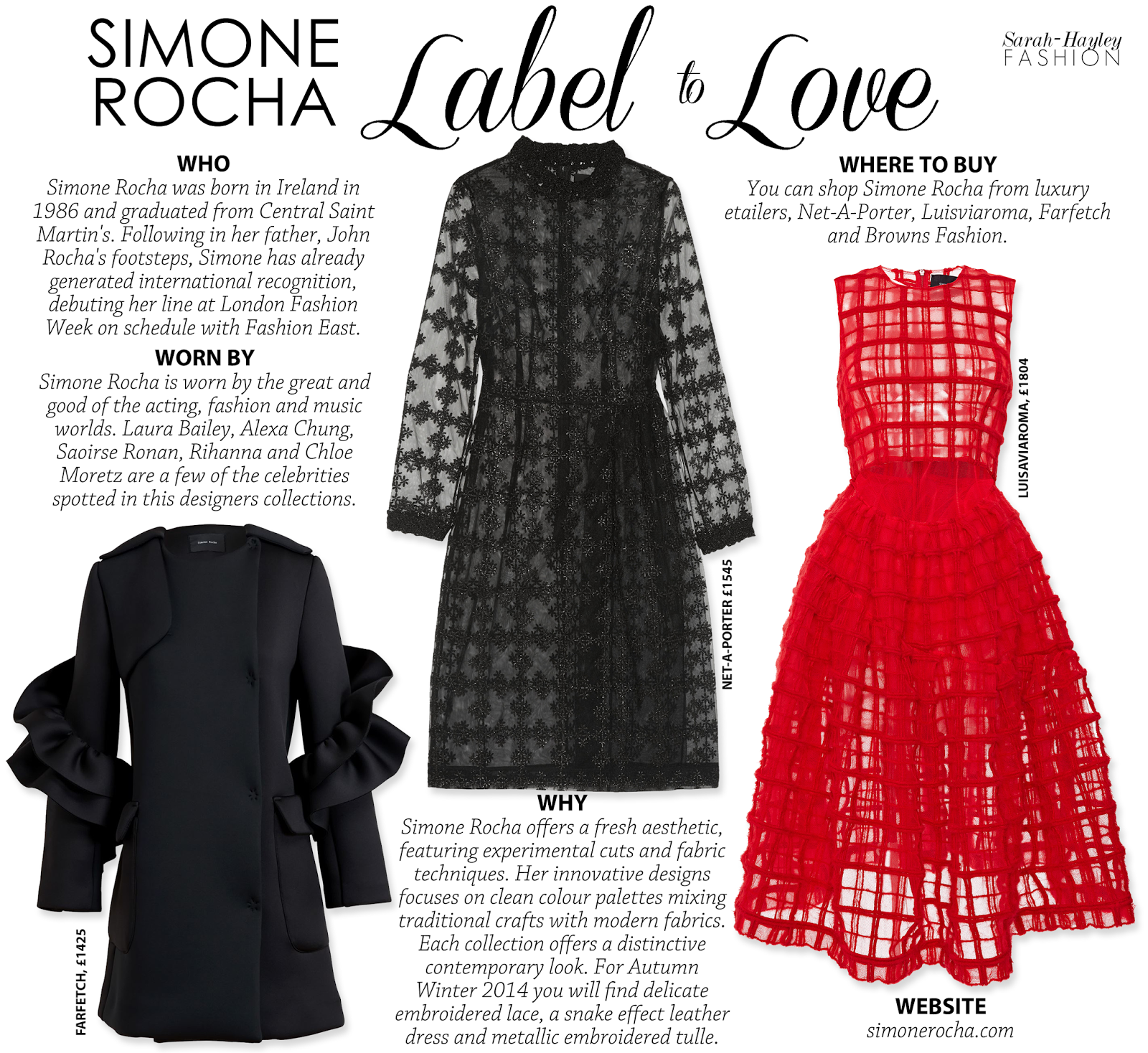 Label to Love - Simone Rocha: Innovation and Experimentation - by Sarah ...
