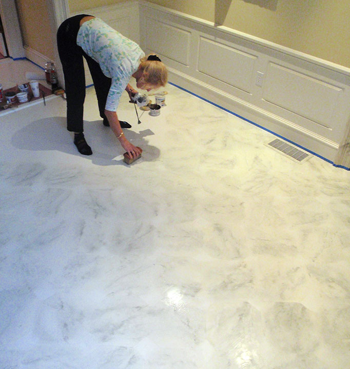 Zoë Design: Hand Painted Marble Floor