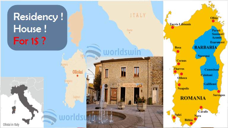 Get home in Italy for $1 in Ollolai city to live in
