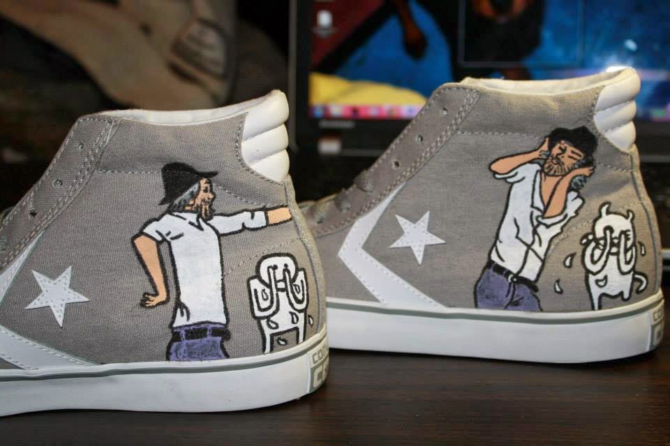 Διαλεξε και Στολισε: Ζωγραφικη σε παπουτσια!! RADIOHEAD drawing on shoes