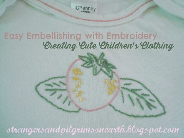 Strangers & Pilgrims on Earth: Easy Embellishing with Embroidery ~ Cute ...